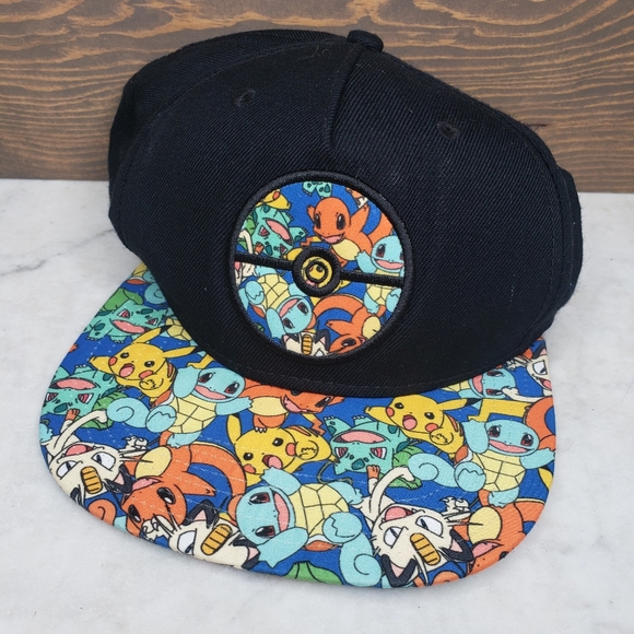 Other | Pokemon Colorful Flat Bill Snap Back Hat | Poshmark